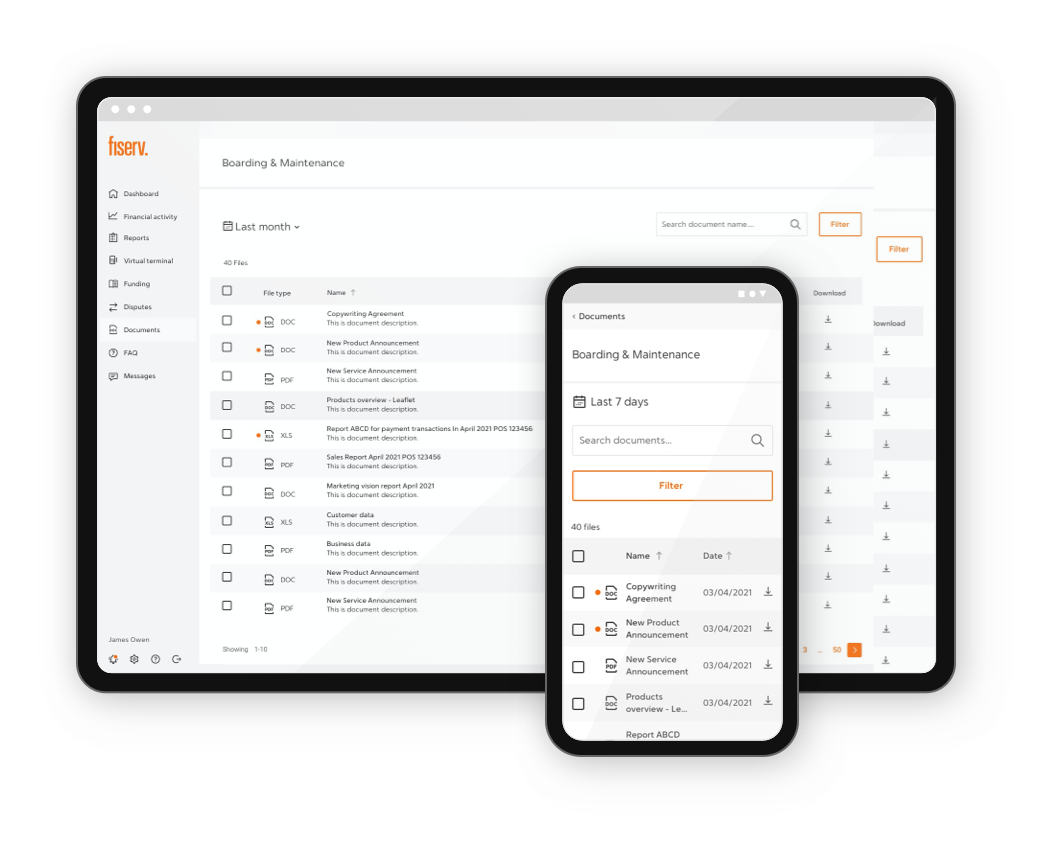 Boarding | Fiserv EMEA Developer Platform